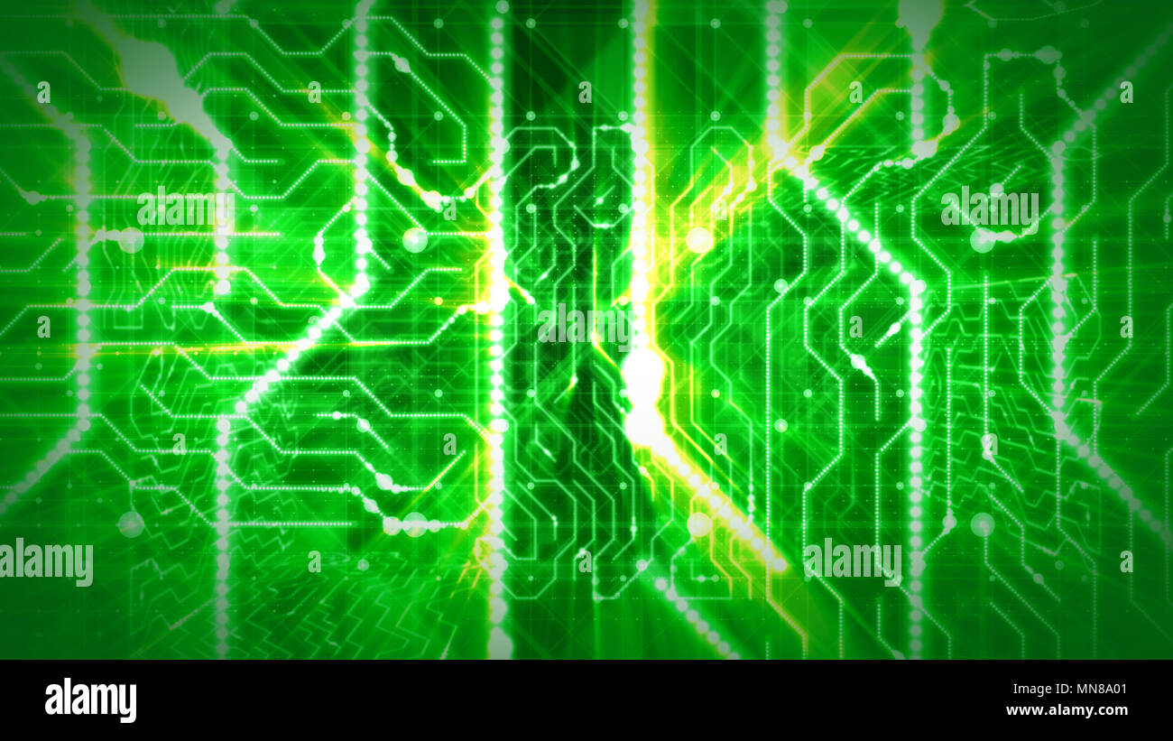 A computer graphics 3d illustration of a global circular semiconductor ...