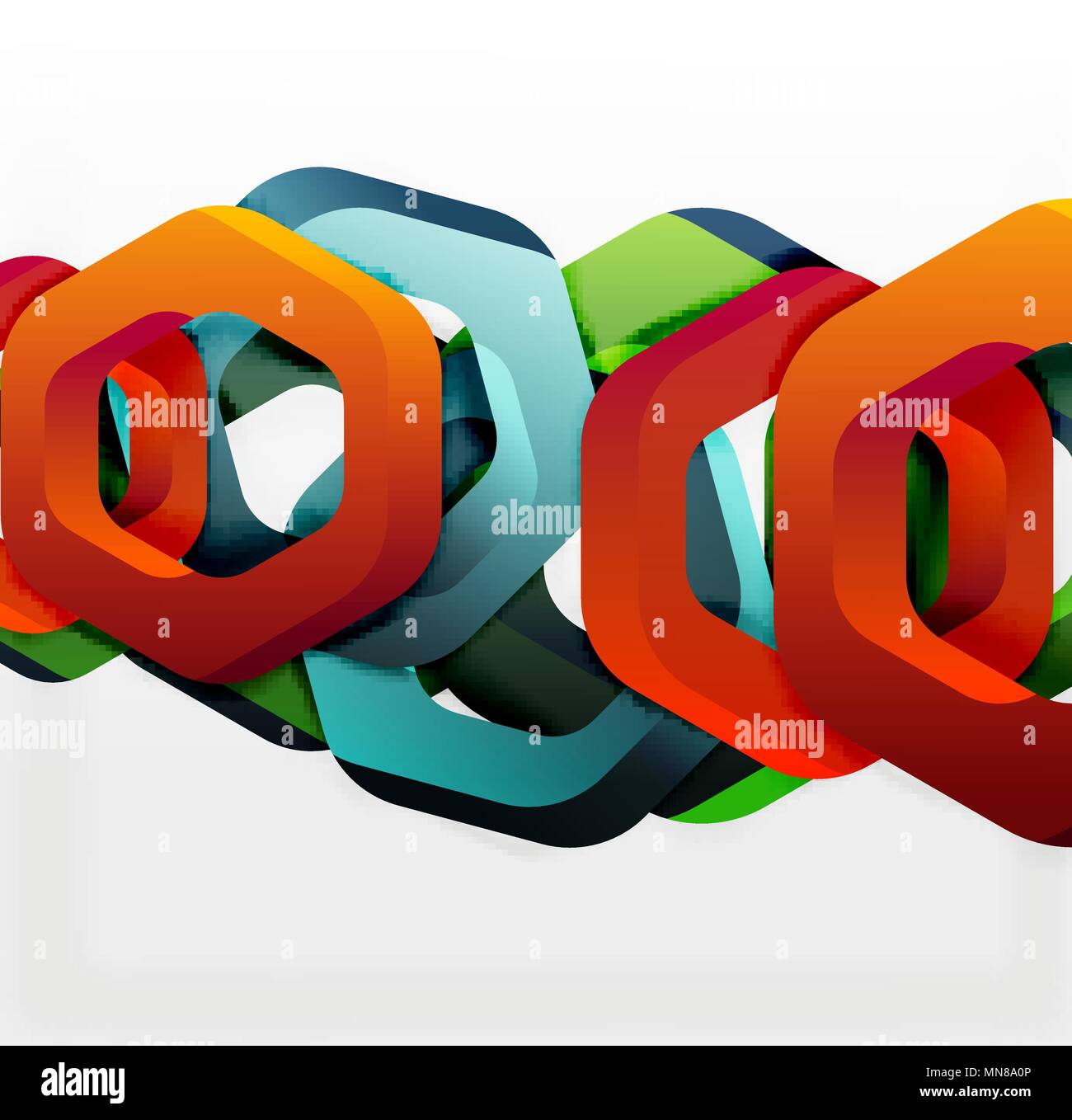 Overlapping hexagons abstract wallpaper hi-res stock photography and ...