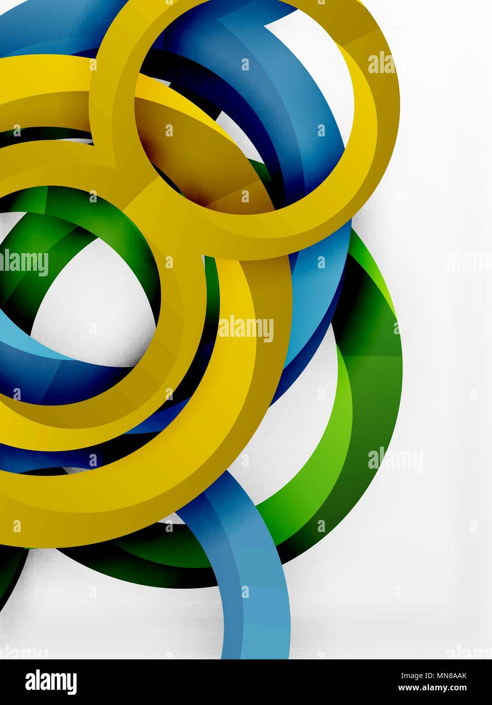 Vector 3d rings design background. Vector 3d rings and swirls design ...