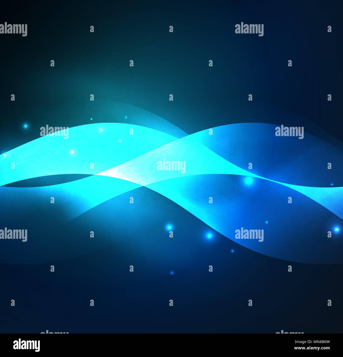 Illuminated neon waves. Vector abstract illuminated neon waves Stock ...