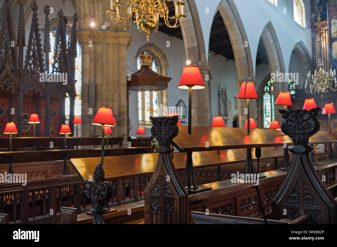 Lancaster Priory Church. Lancaster Lancashire UK Stock Photo - Alamy