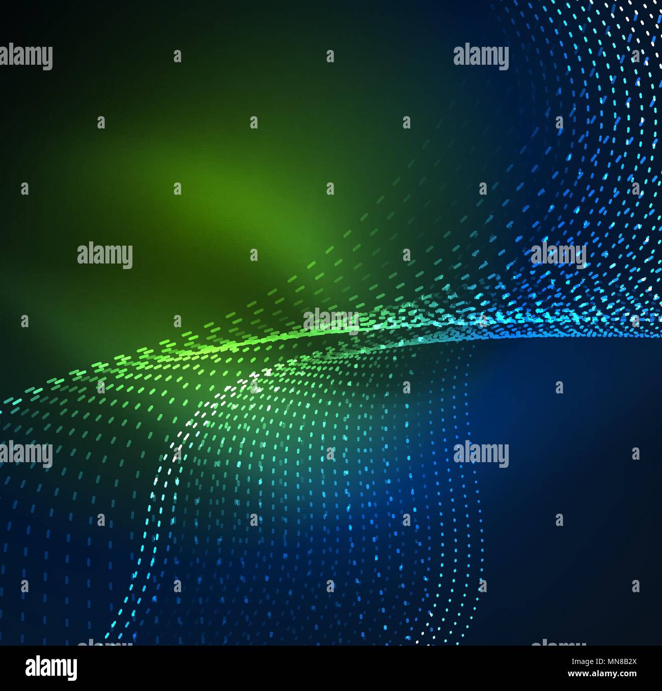 Vector wave particles background. Vector wave particles background - 3D ...