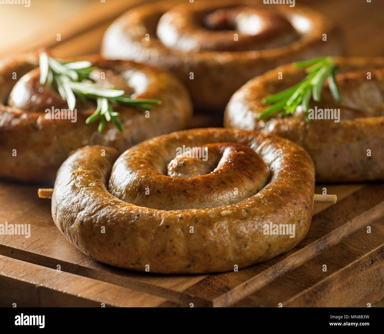 Cumberland sausages. Traditional food UK Stock Photo - Alamy