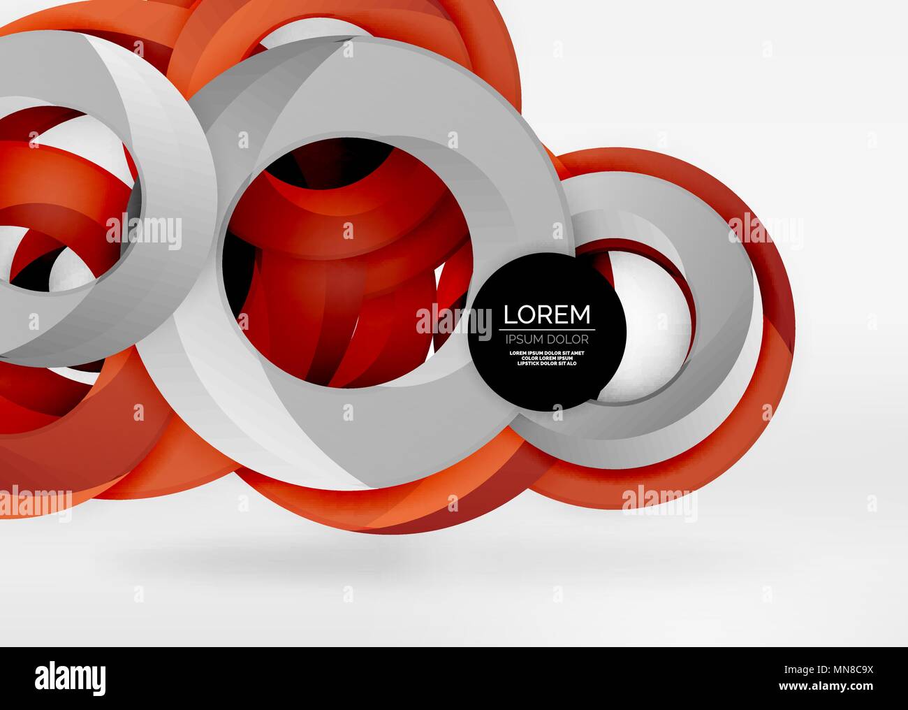 Modern 3d ring vector abstract background. Modern 3d ring composition ...