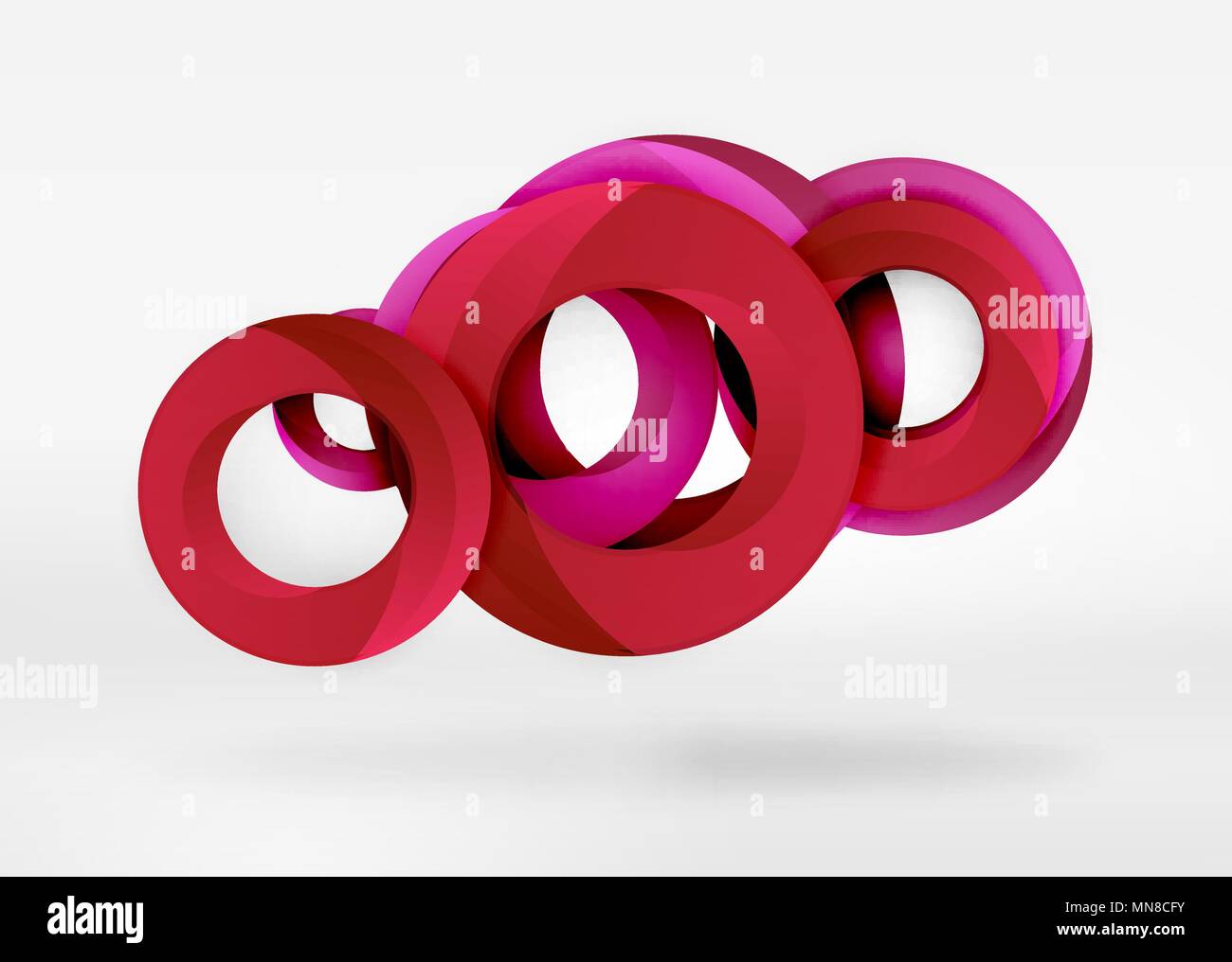 Modern 3d ring vector abstract background. Modern 3d ring composition ...