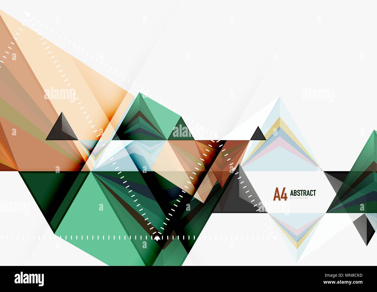 Triangular low poly vector a4 size geometric abstract template ...