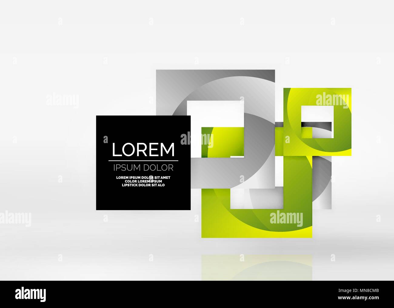 Squares geometric shapes in light grey 3d space. Squares geometric ...