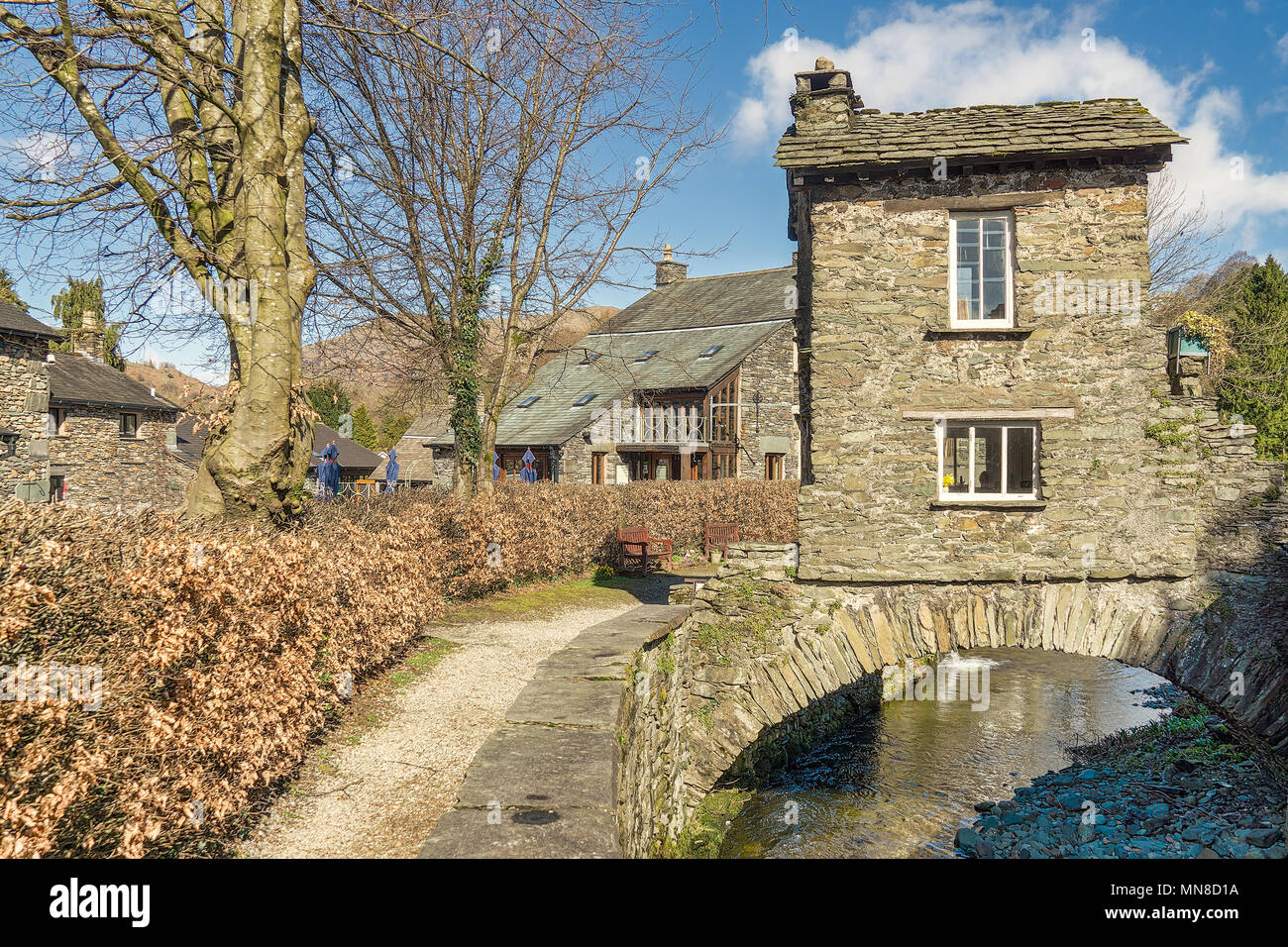 The Bridge House, Ambleside, in the English Lake District. A well known ...