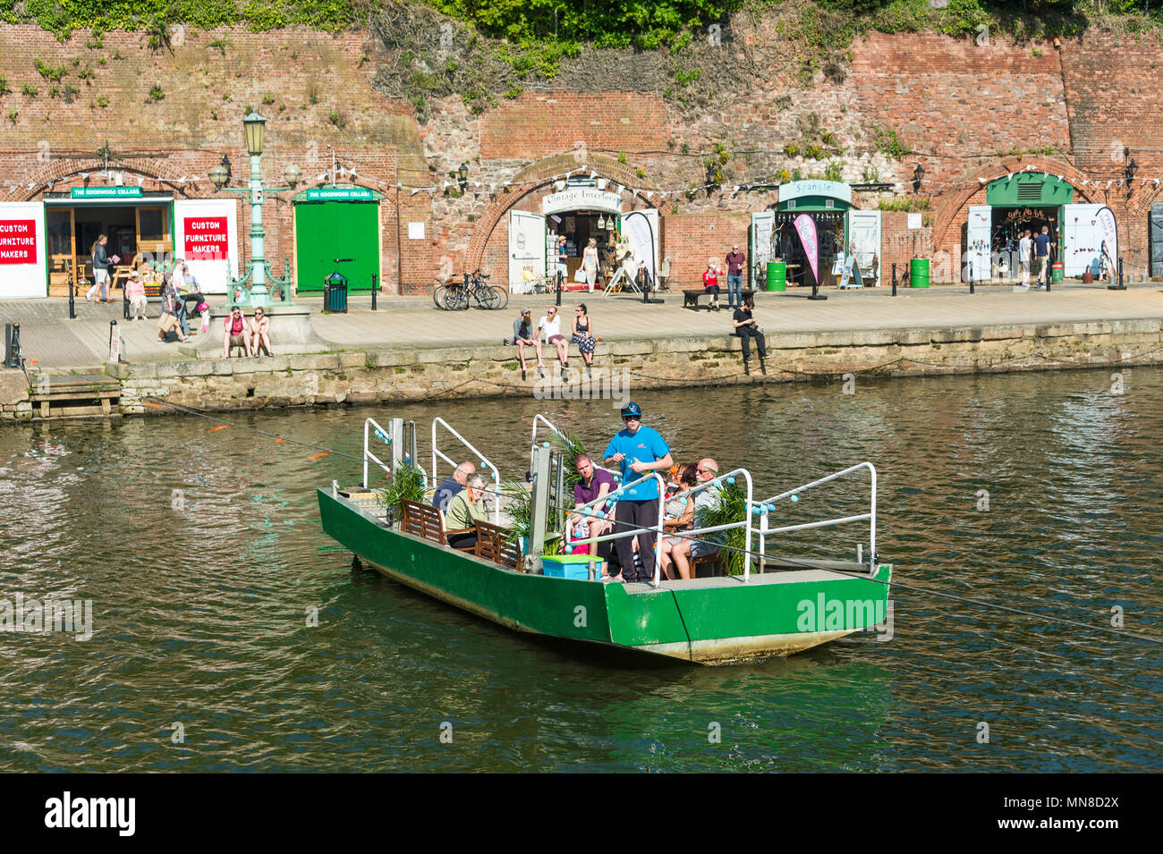 Butt's Ferry is a hand-operated pedestrian ferry across the River Exe ...