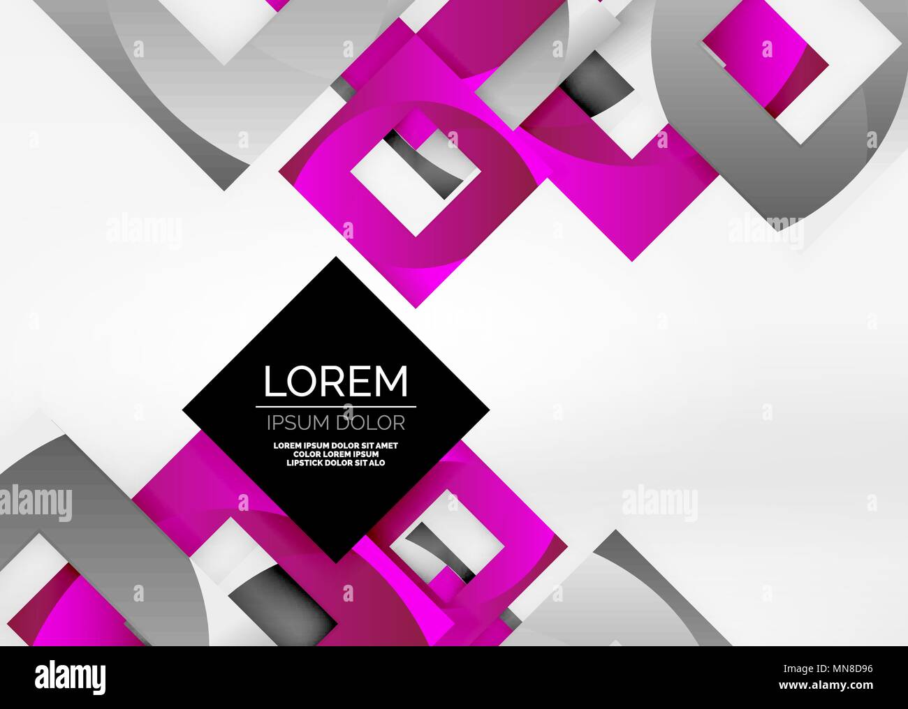 Squares geometric shapes in light grey 3d space. Squares geometric ...