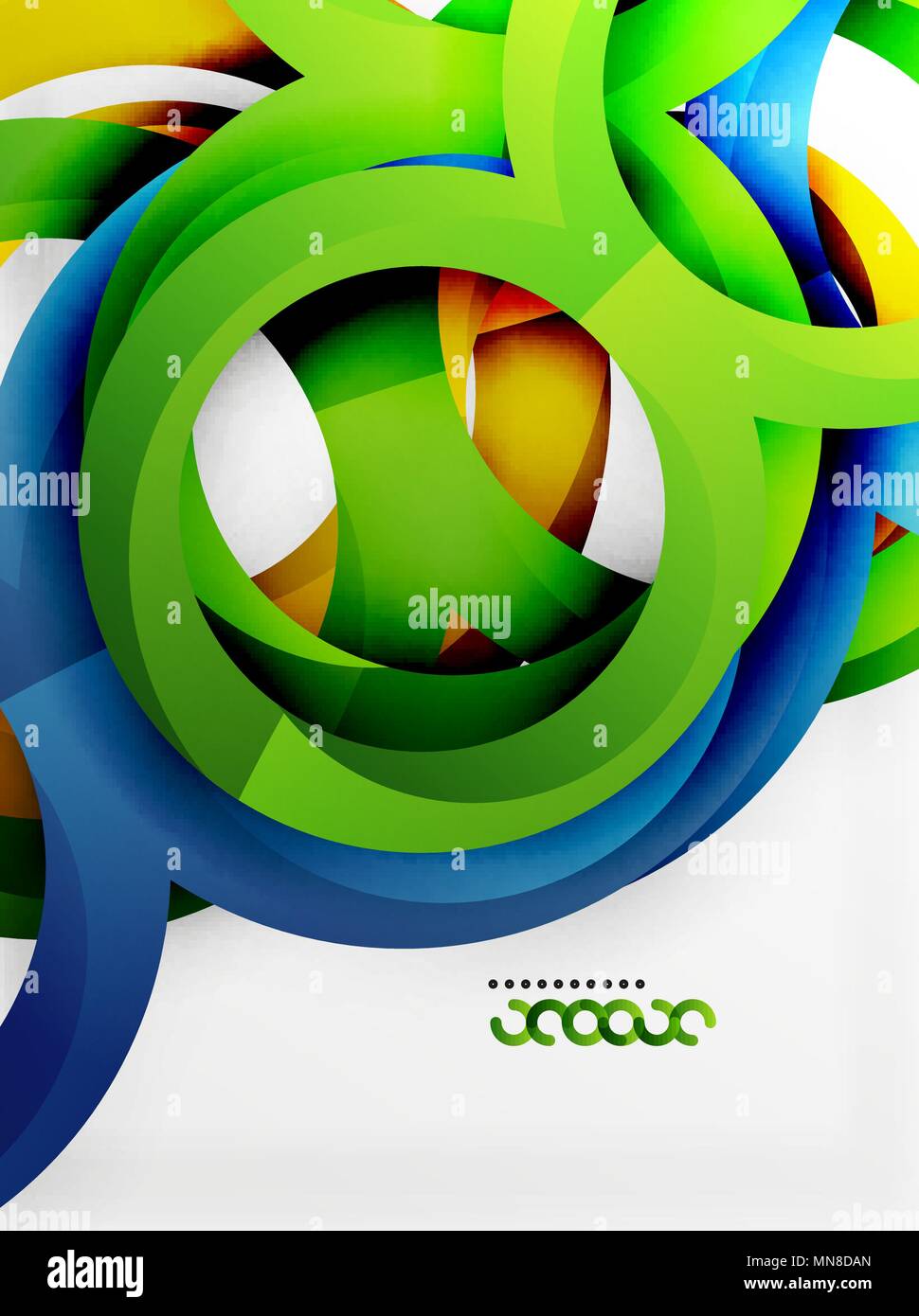 Vector 3d rings design background. Vector 3d rings and swirls design ...