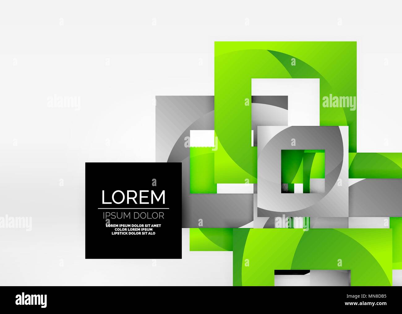 Squares geometric shapes in light grey 3d space. Squares geometric ...