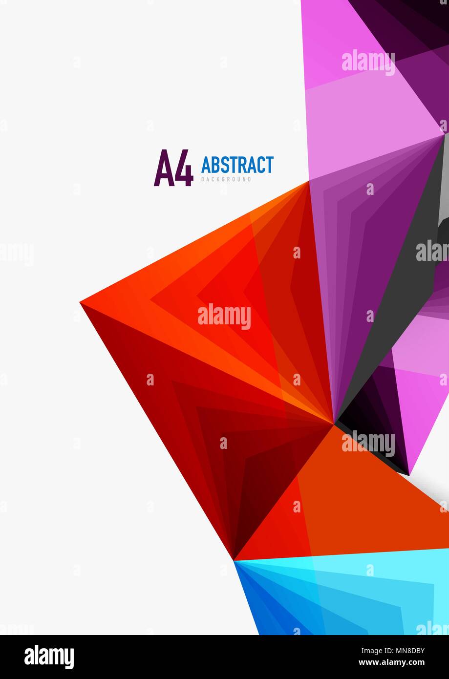 Vector low poly style 3d triangle line. Vector low poly style 3d ...