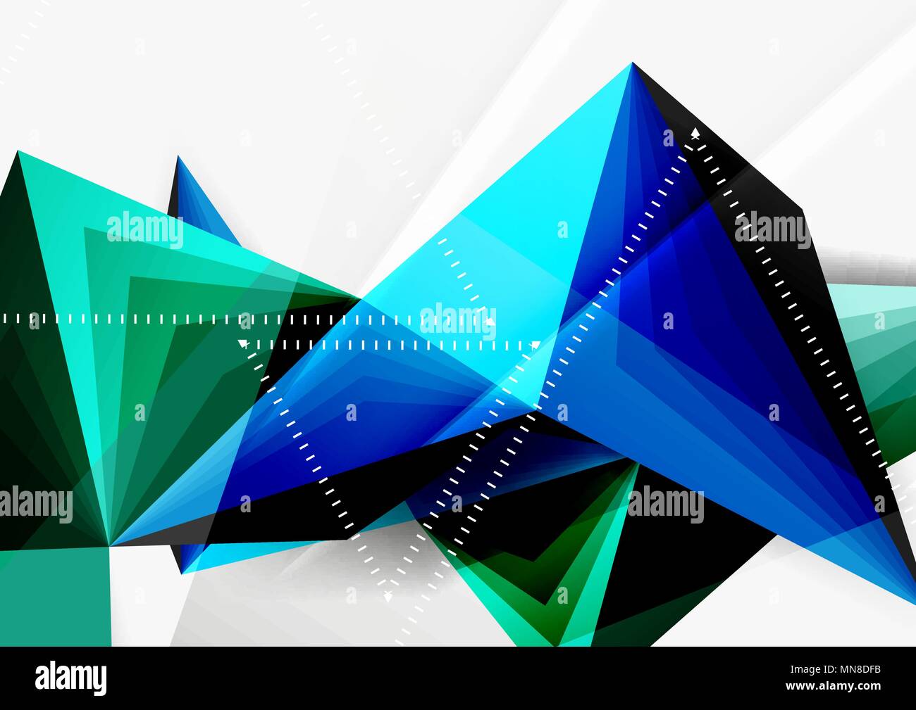 Vector low poly style 3d triangle line. Vector low poly style 3d ...