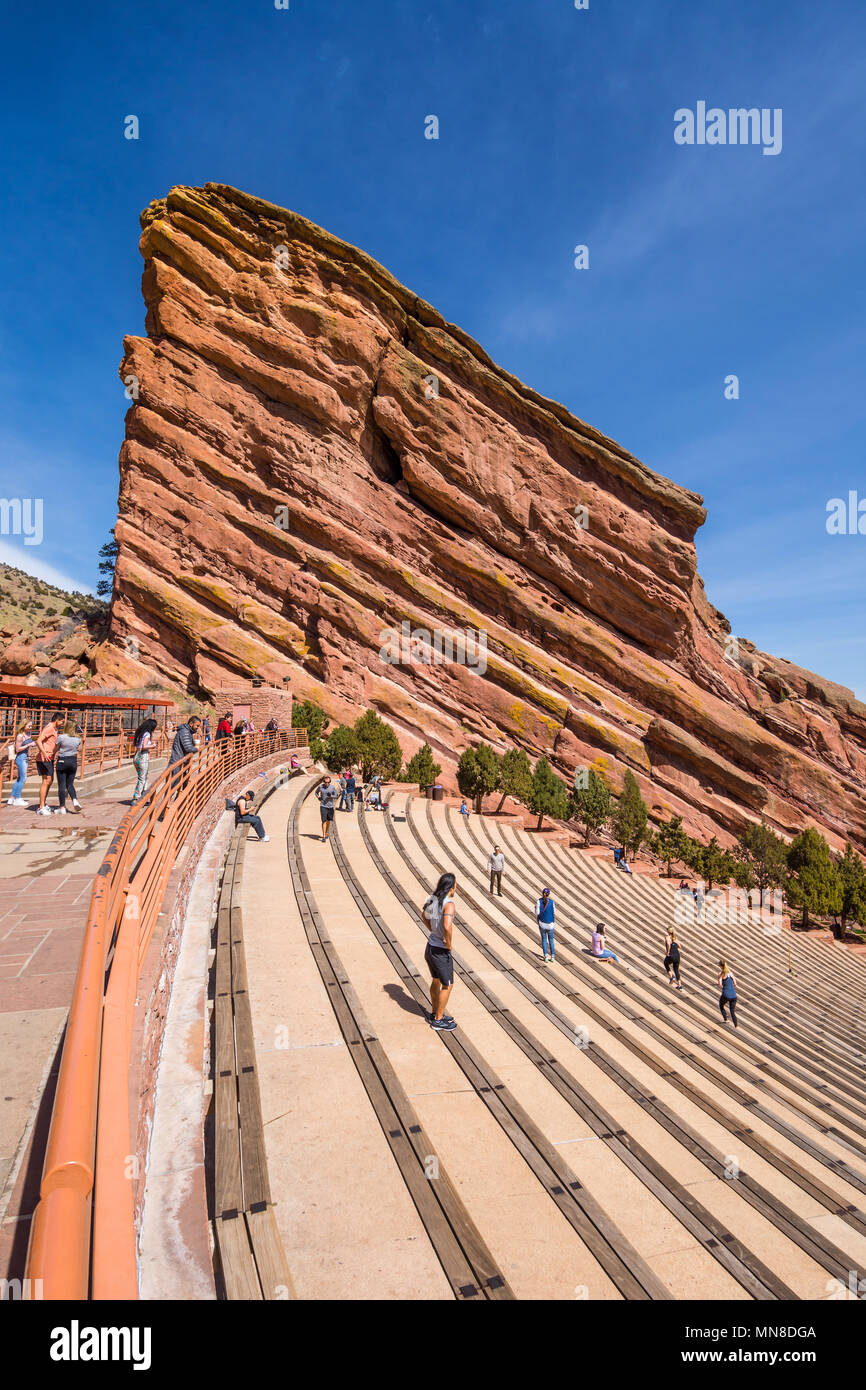 Red Rocks Amphitheatre, Colorado, USA Stock Photo - Alamy