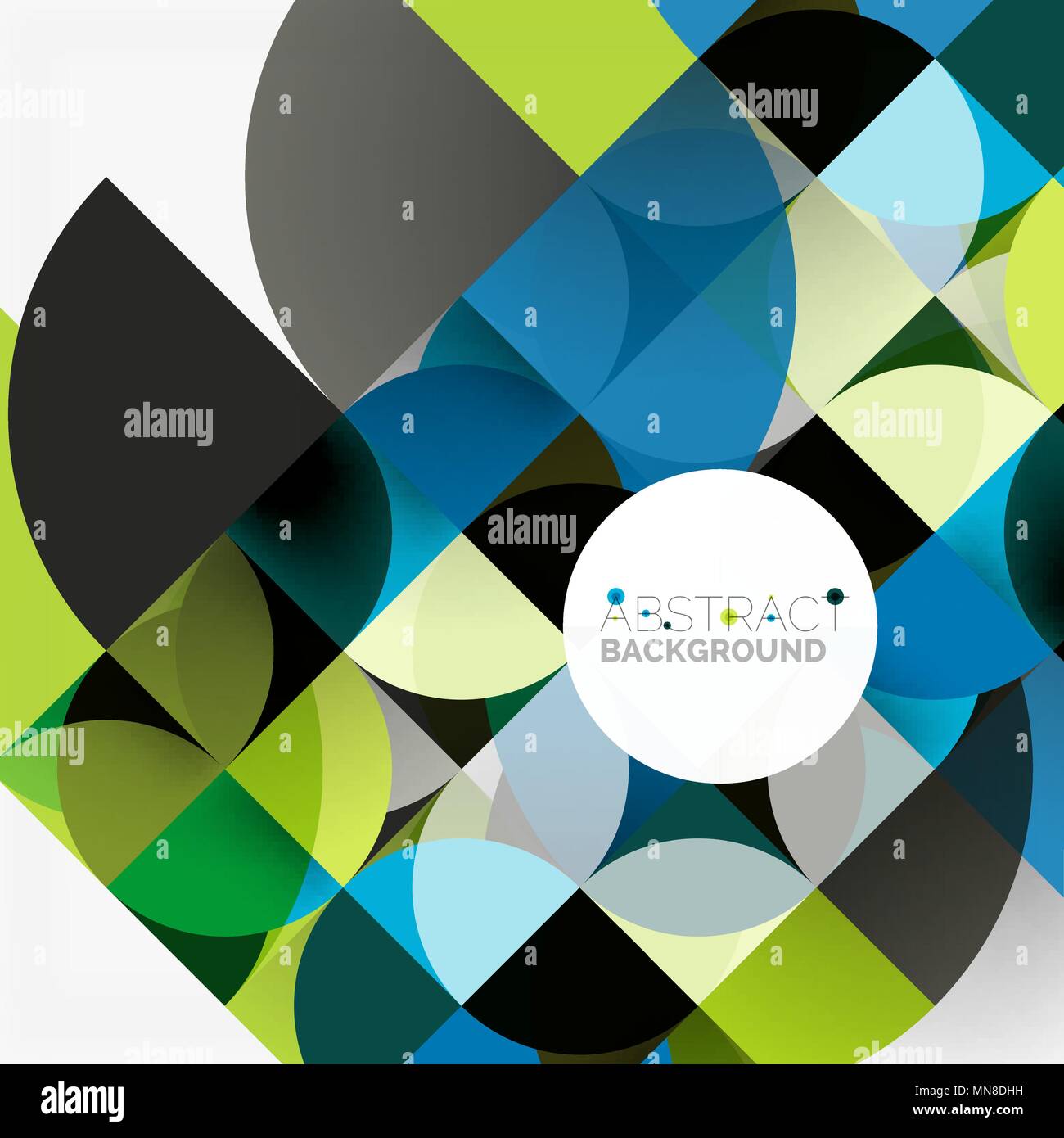 Cut paper circles, mosaic mix geometric pattern design. Cut paper ...