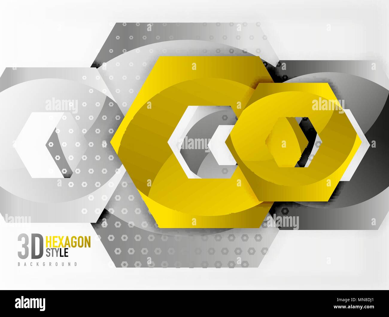 Vector 3d hexagon background. Vector 3d effect hexagon background Stock ...