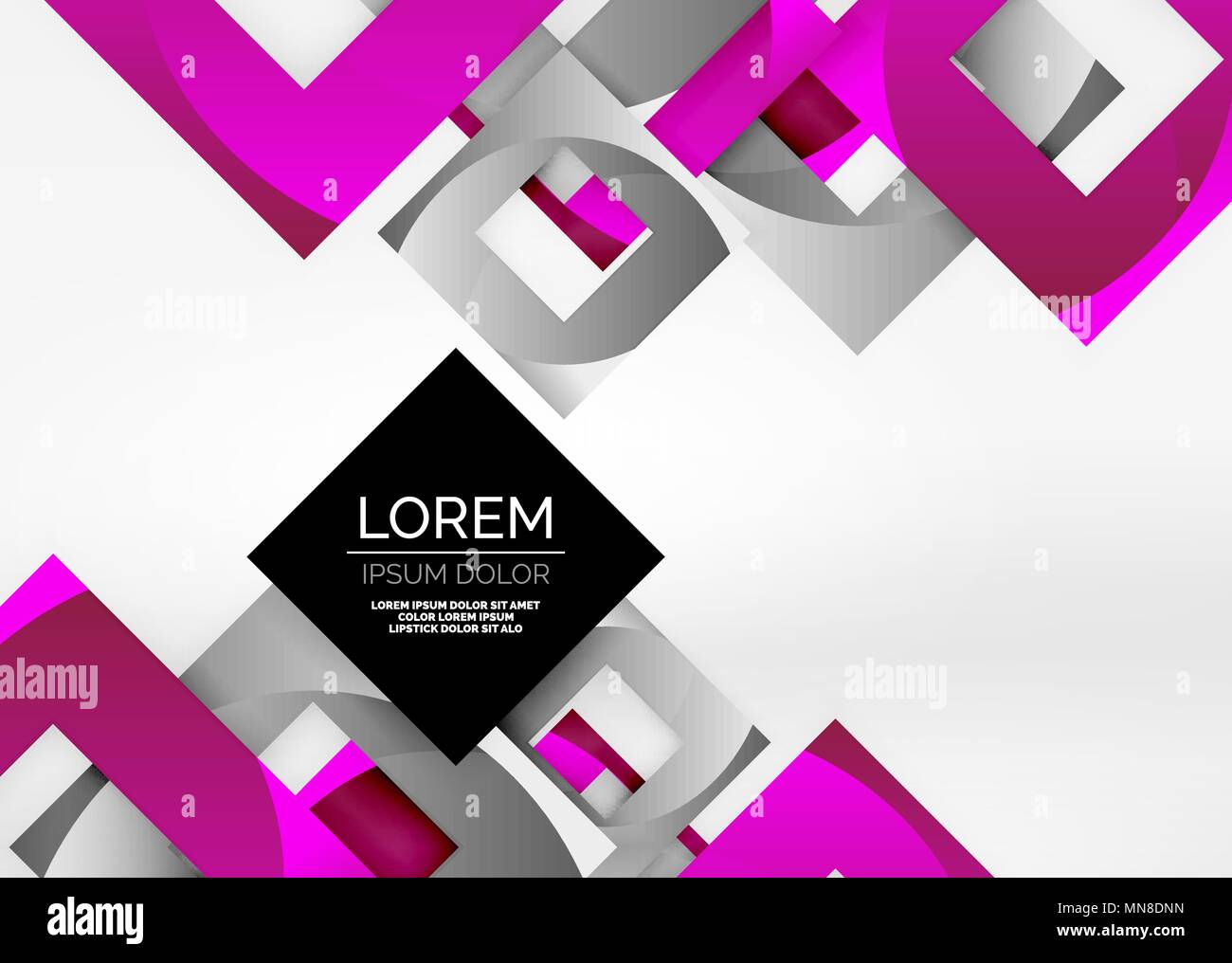 Squares geometric shapes in light grey 3d space. Squares geometric ...