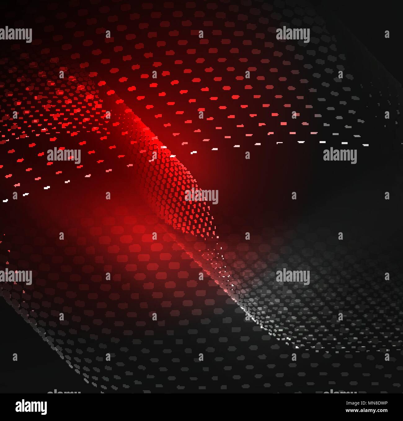 Glowing particles wave design template. Glowing particles wave design ...