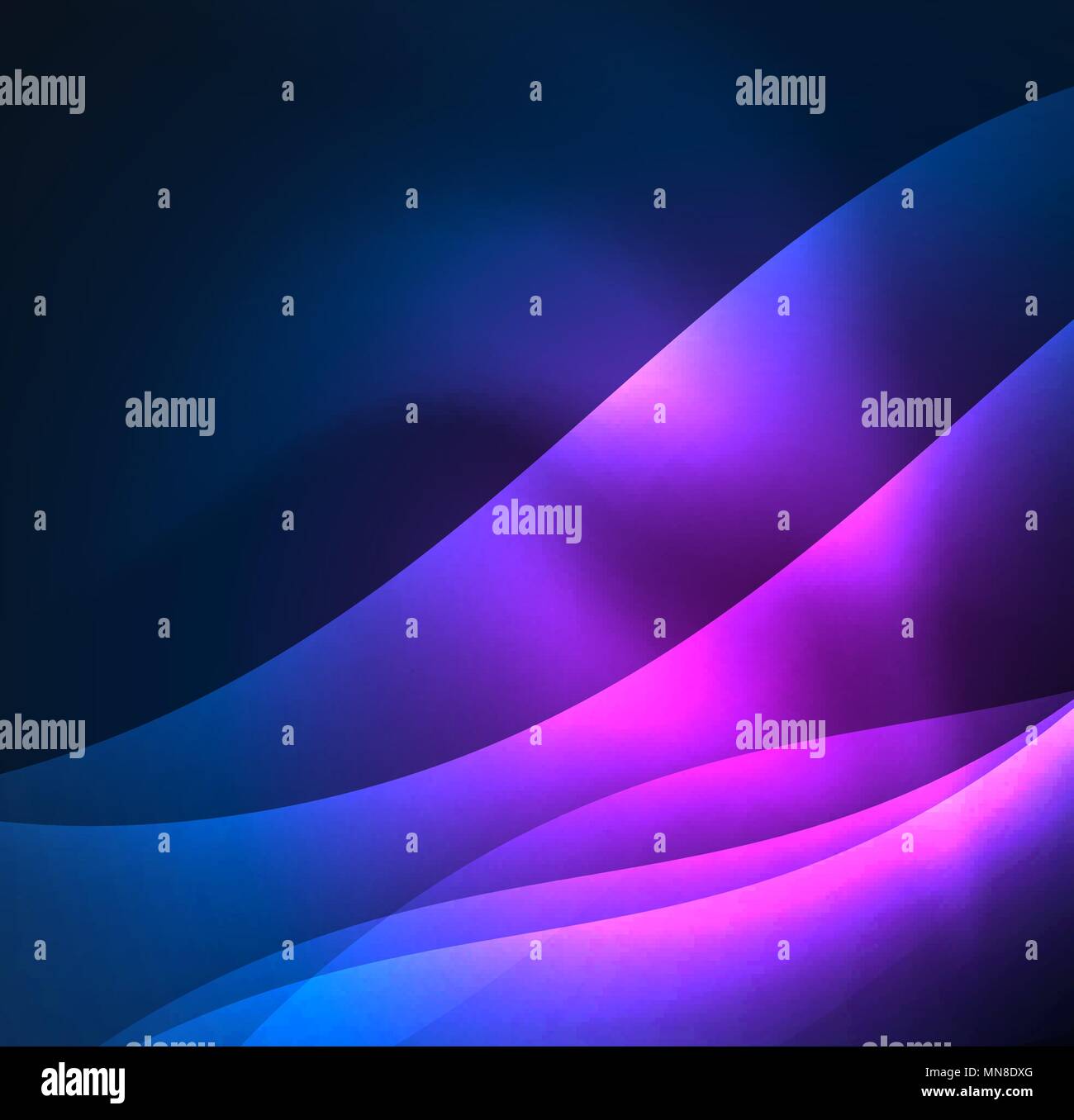 Illuminated neon waves. Vector abstract illuminated neon waves Stock ...