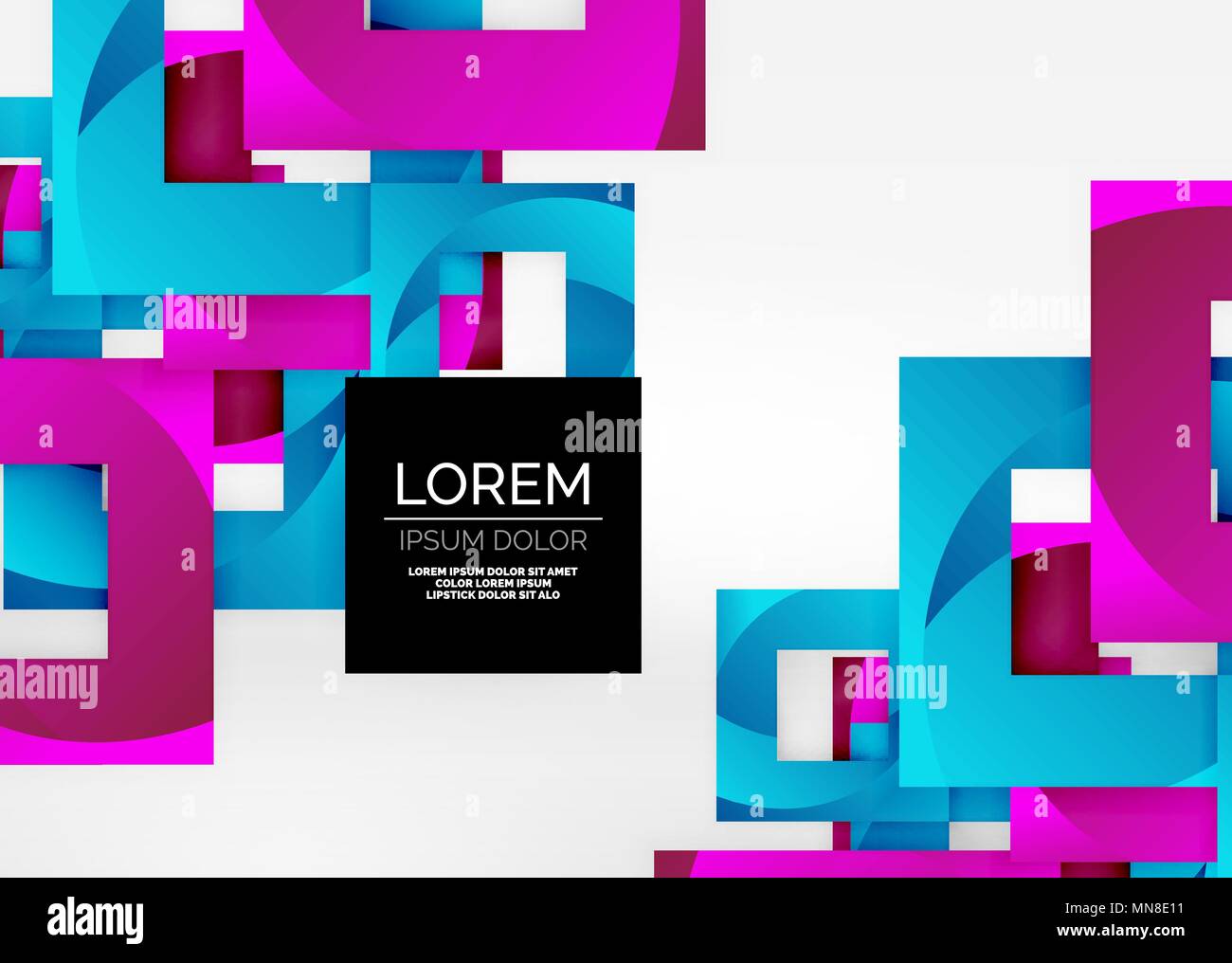 Squares geometric shapes in light grey 3d space. Squares geometric ...