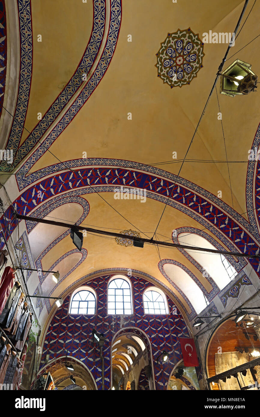 The ceiling of the Grand Bazaar, Istanbul Stock Photo - Alamy