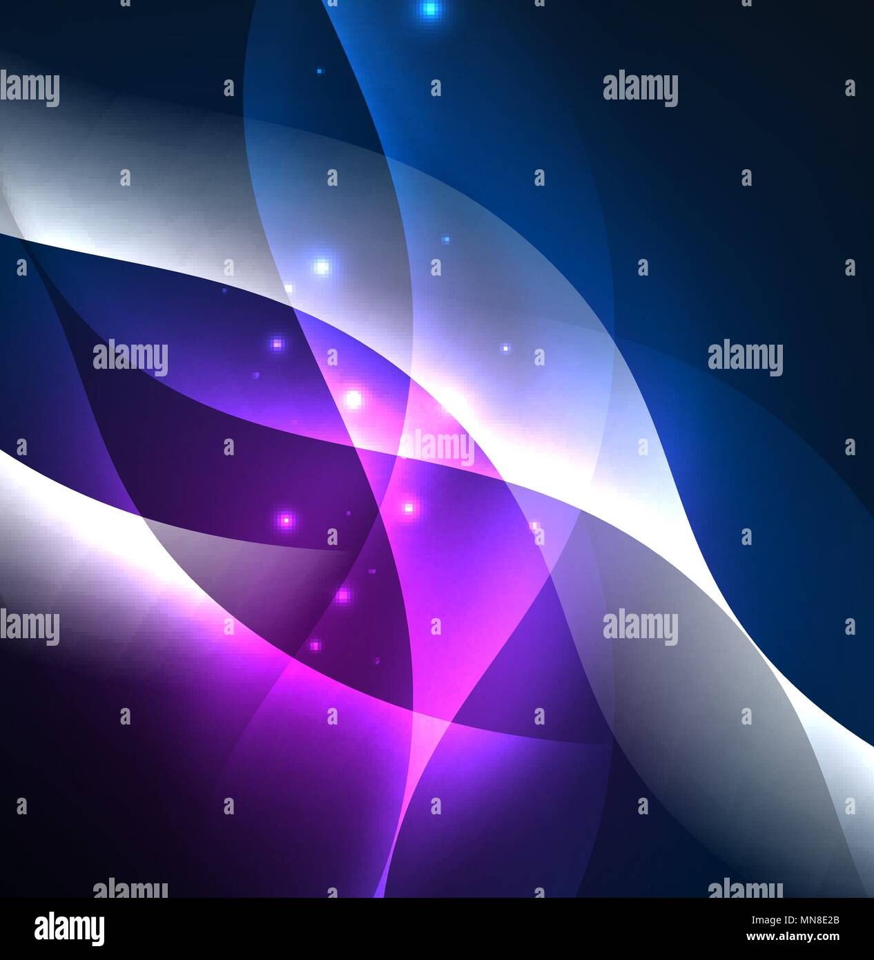 Illuminated neon waves. Vector abstract illuminated neon waves Stock Vector Image & Art - Alamy