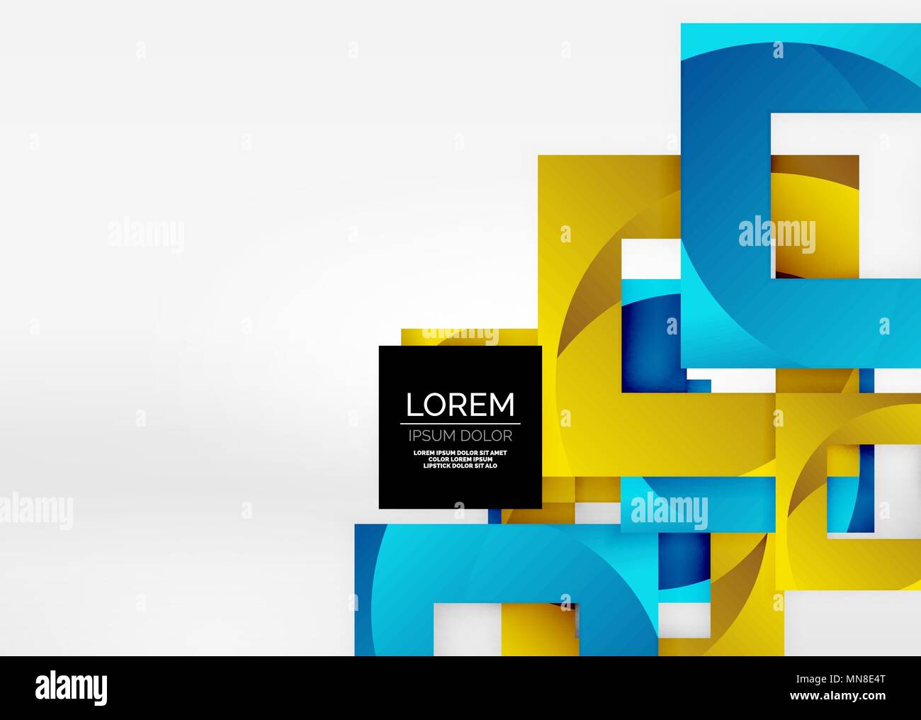 Squares geometric shapes in light grey 3d space. Squares geometric ...