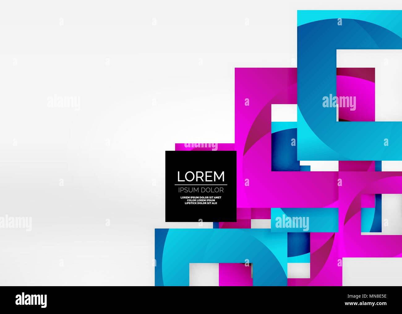 Squares geometric shapes in light grey 3d space. Squares geometric ...