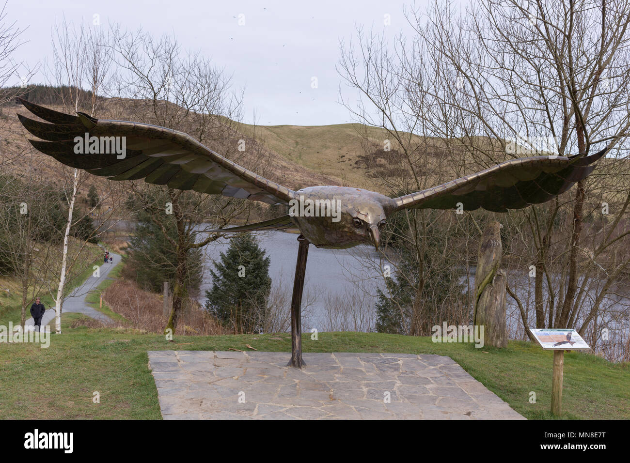 Red Kite sculpture Nant yr Arian Stock Photo - Alamy