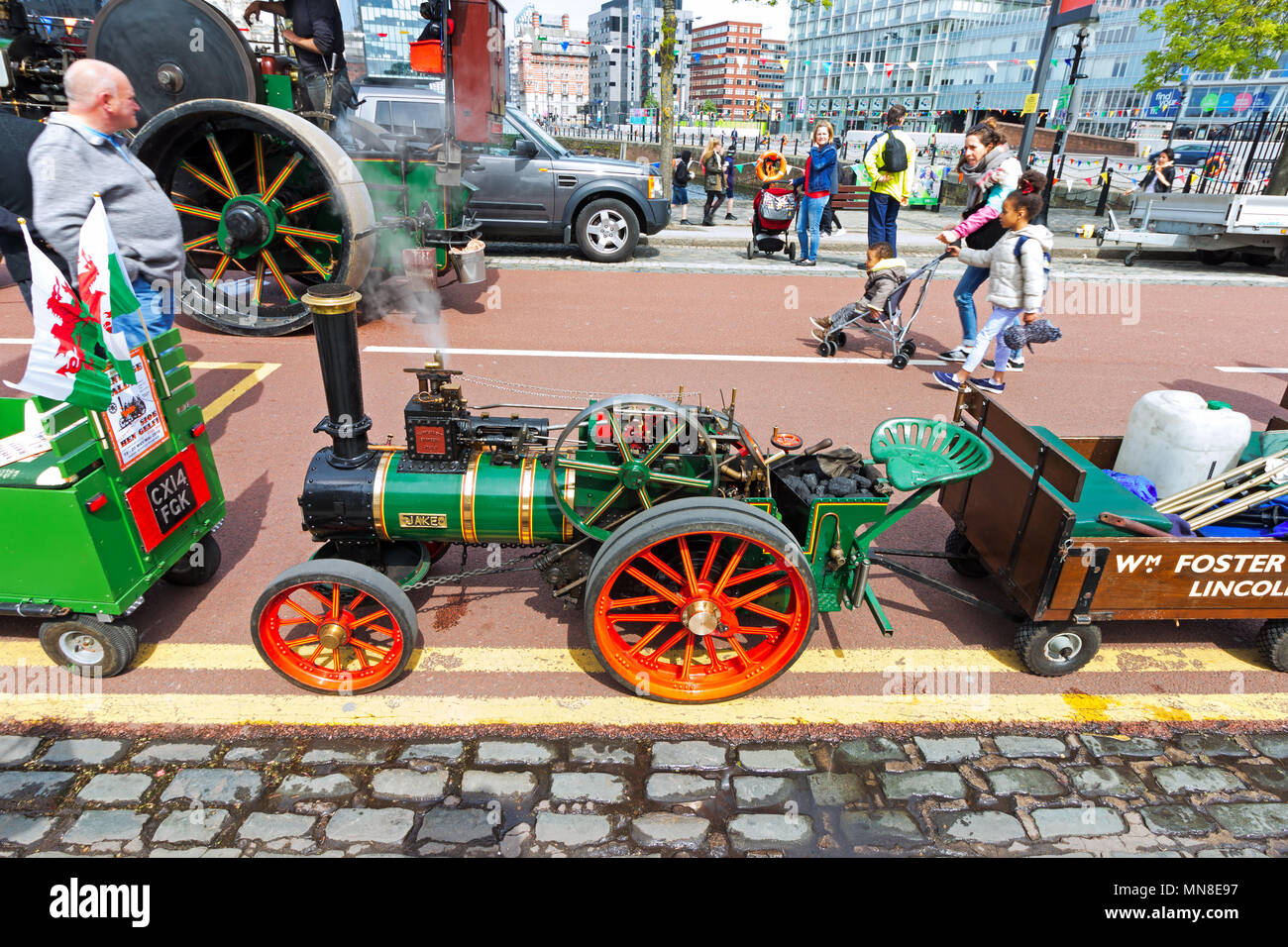 Miniature steam engines on display at the "Steam on the Dock" event at ...