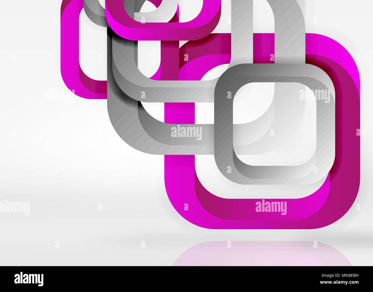 Squares geometric shapes in light grey 3d space. Squares geometric ...
