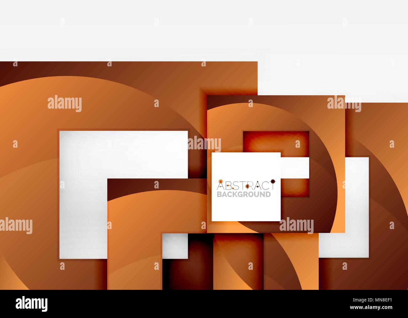 Squares geometric object in light 3d space, abstract background ...