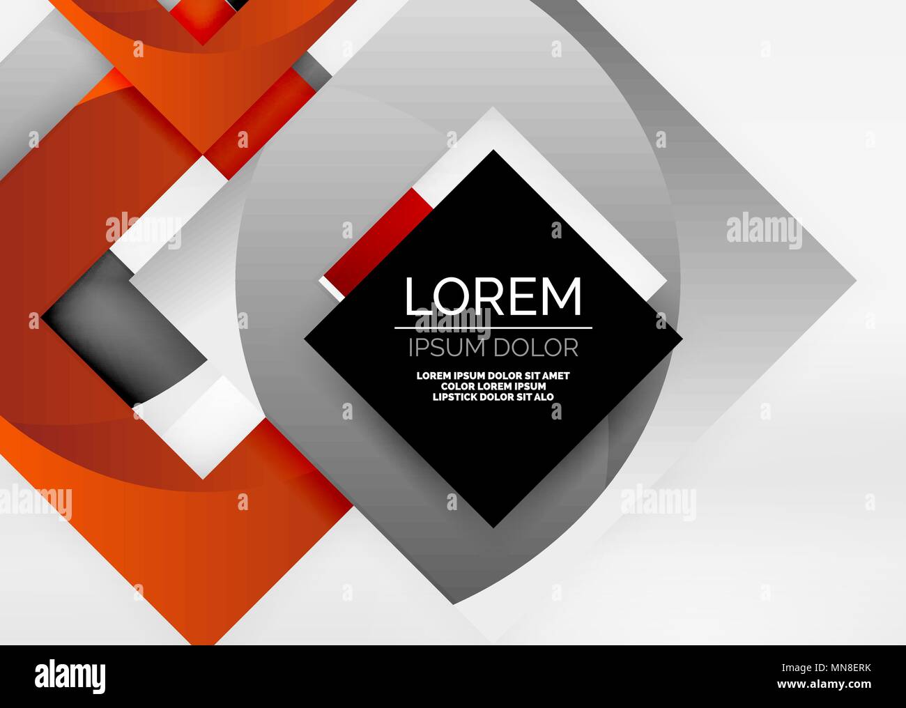 Squares geometric shapes in light grey 3d space. Squares geometric ...