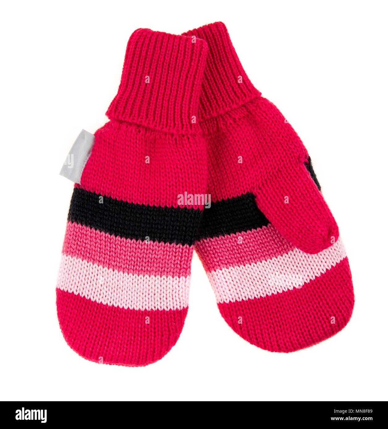 Children’s autumn winter mittens on a white background Stock Photo - Alamy