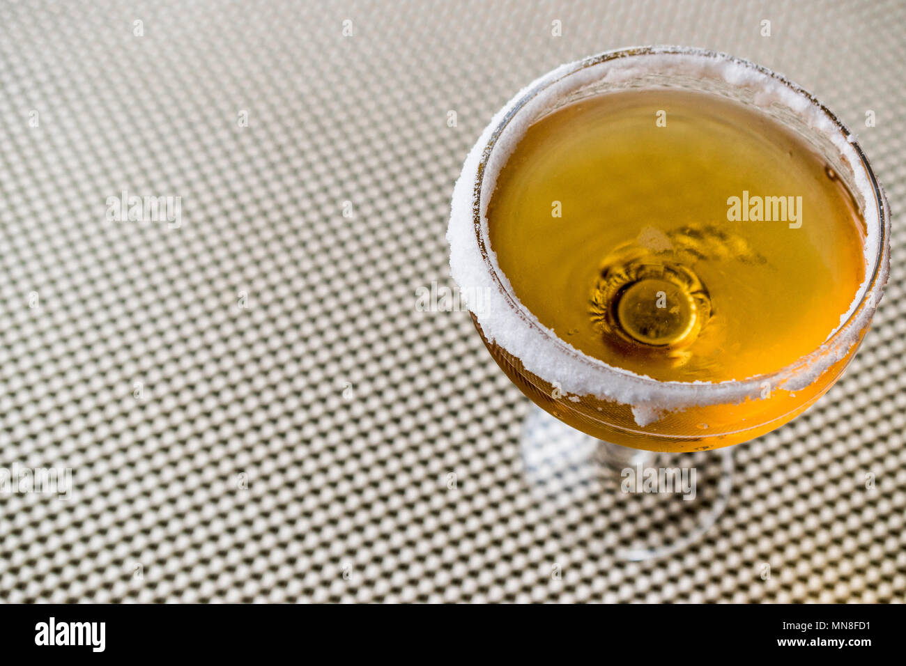 Sidecar Cocktail with a sugar rim. Beverage Concept Stock Photo - Alamy