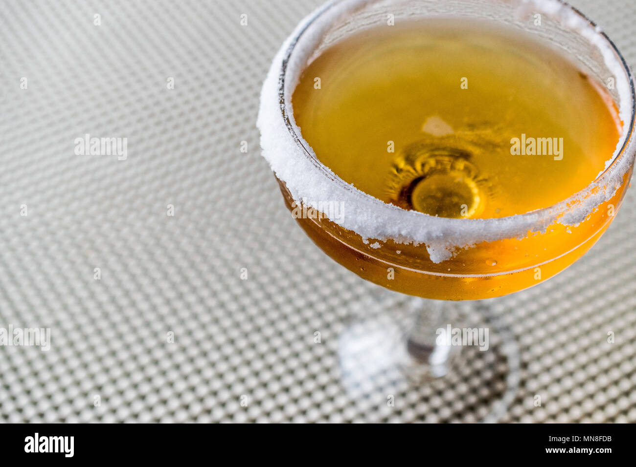 Sidecar Cocktail with a sugar rim. Beverage Concept Stock Photo - Alamy