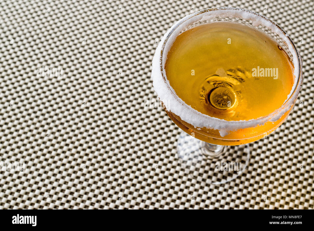 Sidecar Cocktail with a sugar rim. Beverage Concept Stock Photo - Alamy