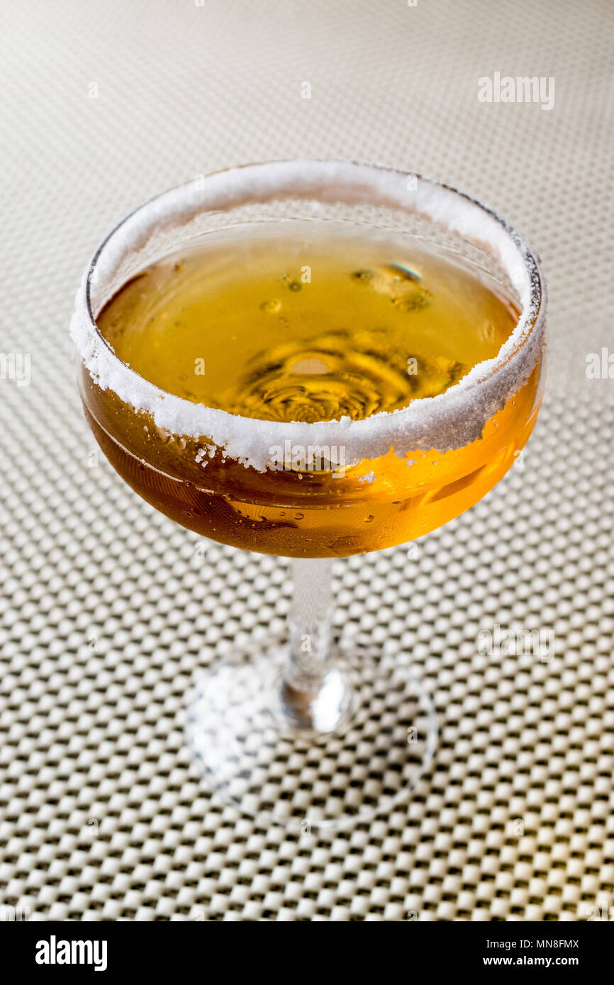 Sidecar Cocktail with a sugar rim. Beverage Concept Stock Photo - Alamy