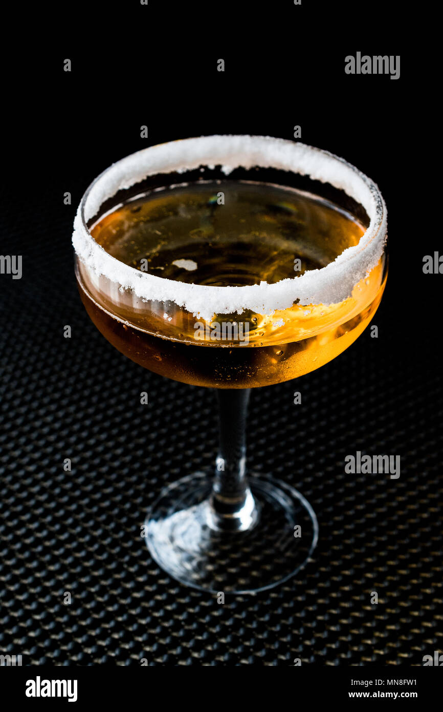 Sidecar Cocktail with a sugar rim. Beverage Concept Stock Photo - Alamy