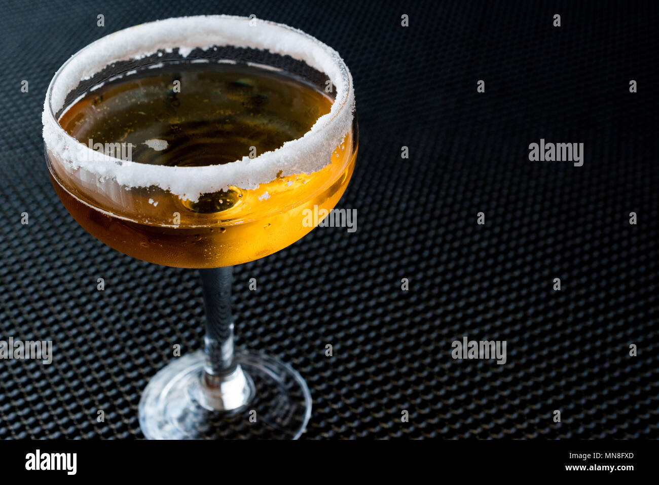 Sidecar Cocktail with a sugar rim. Beverage Concept Stock Photo - Alamy