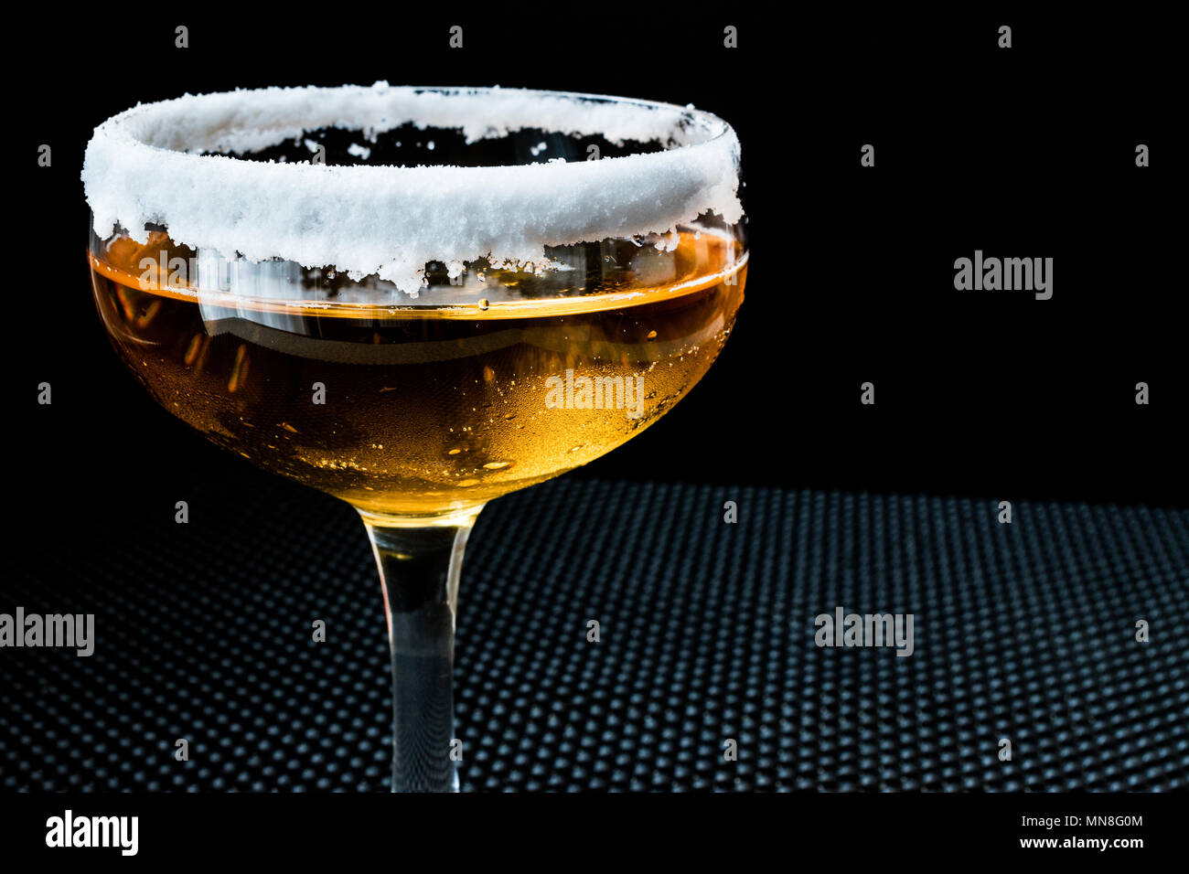 Sidecar Cocktail with a sugar rim. Beverage Concept Stock Photo - Alamy