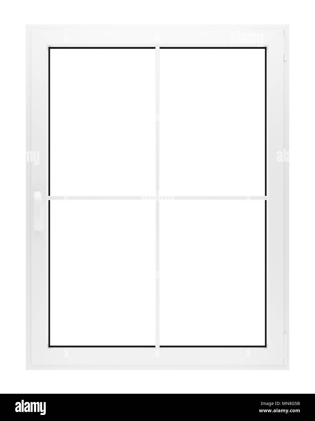 window isolated on white background. 3d illustration Stock Photo - Alamy