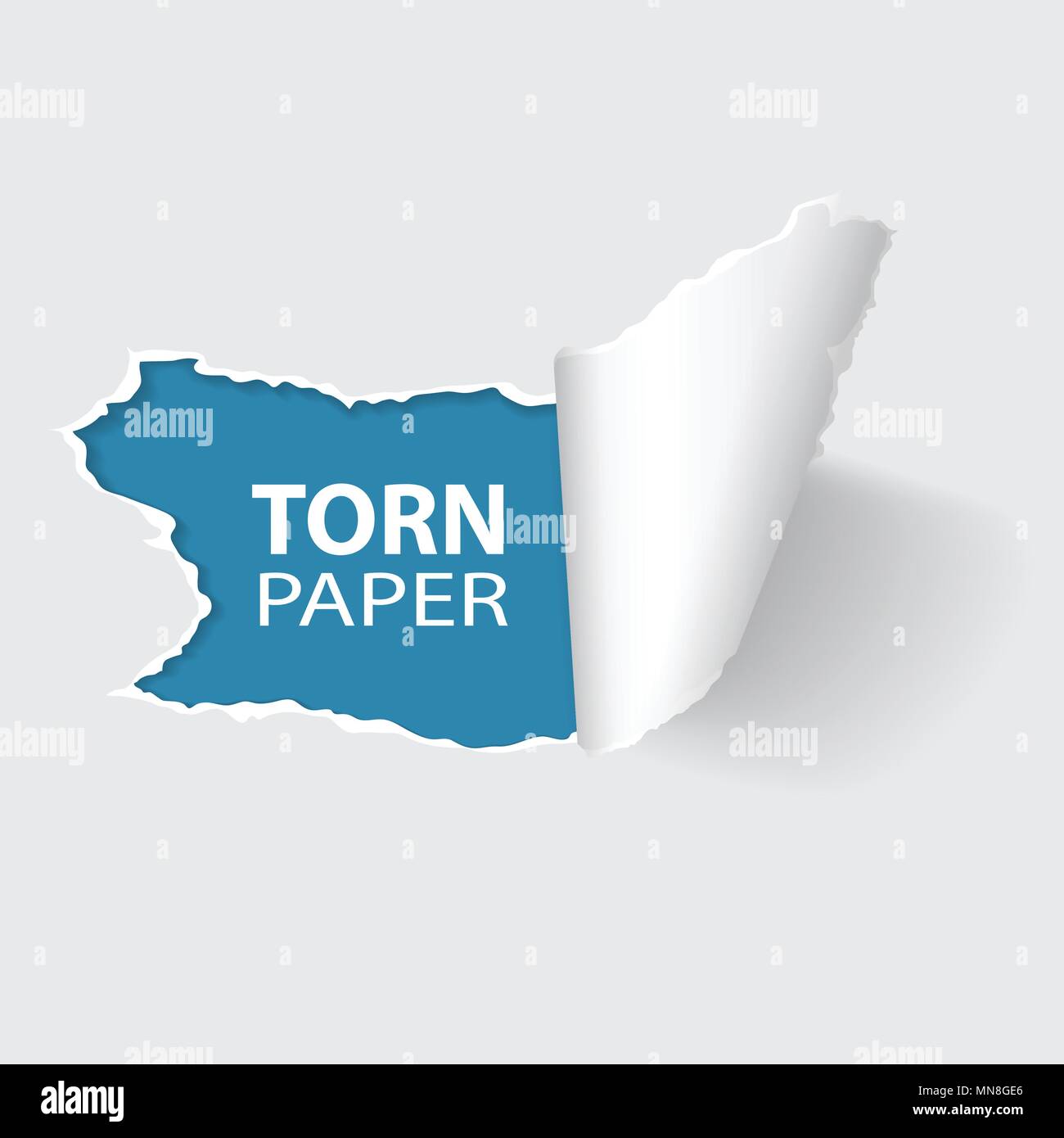 Blank ripped piece paper Stock Vector Images - Alamy