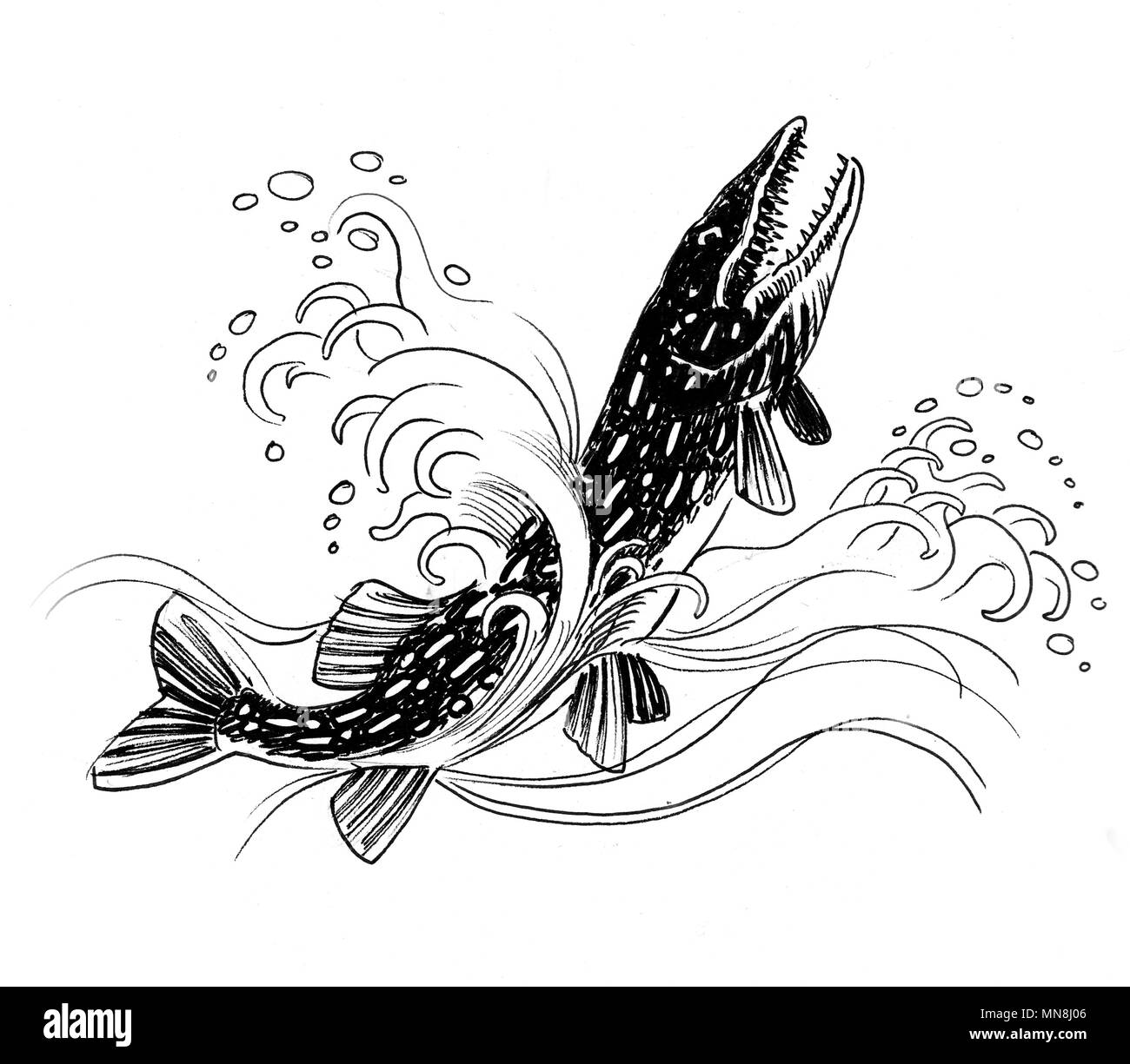 Fish in water ink hi-res stock photography and images - Alamy