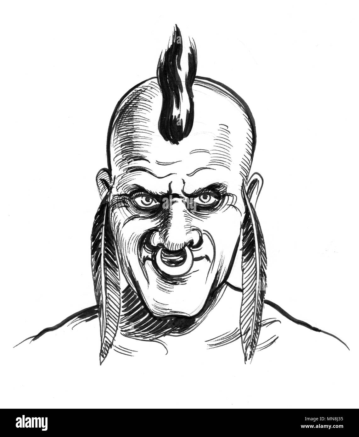 Black savage man hi-res stock photography and images - Alamy