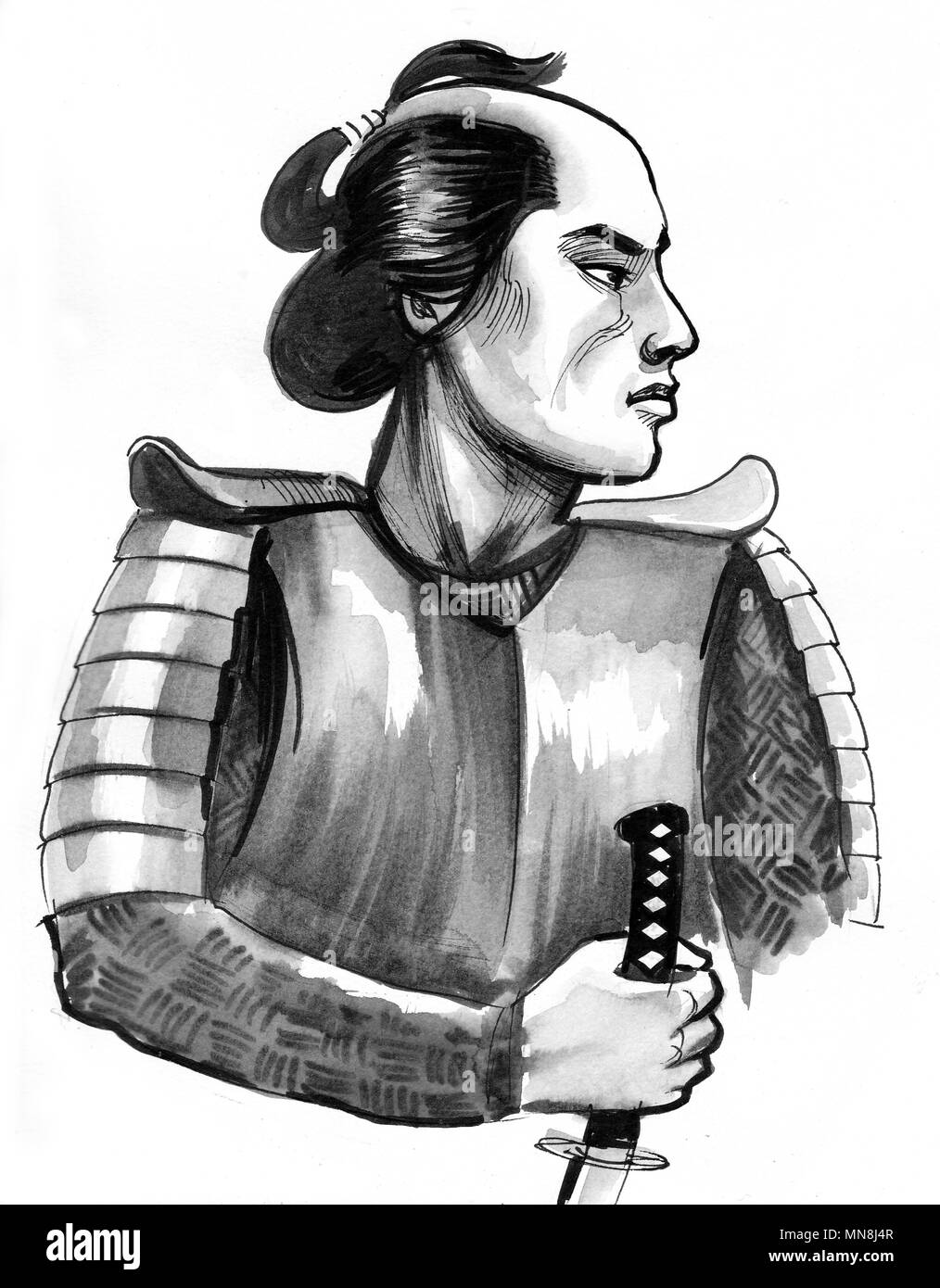 Japanese samurai warrior drawing sword hi-res stock photography and ...