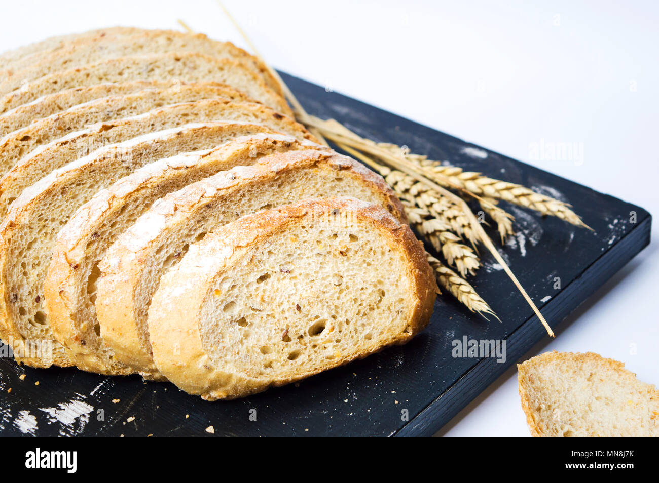 Slices dark white bread hi-res stock photography and images - Alamy
