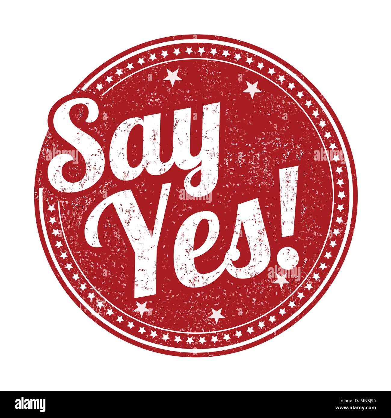 Say yes grunge rubber stamp on white background, vector illustration ...