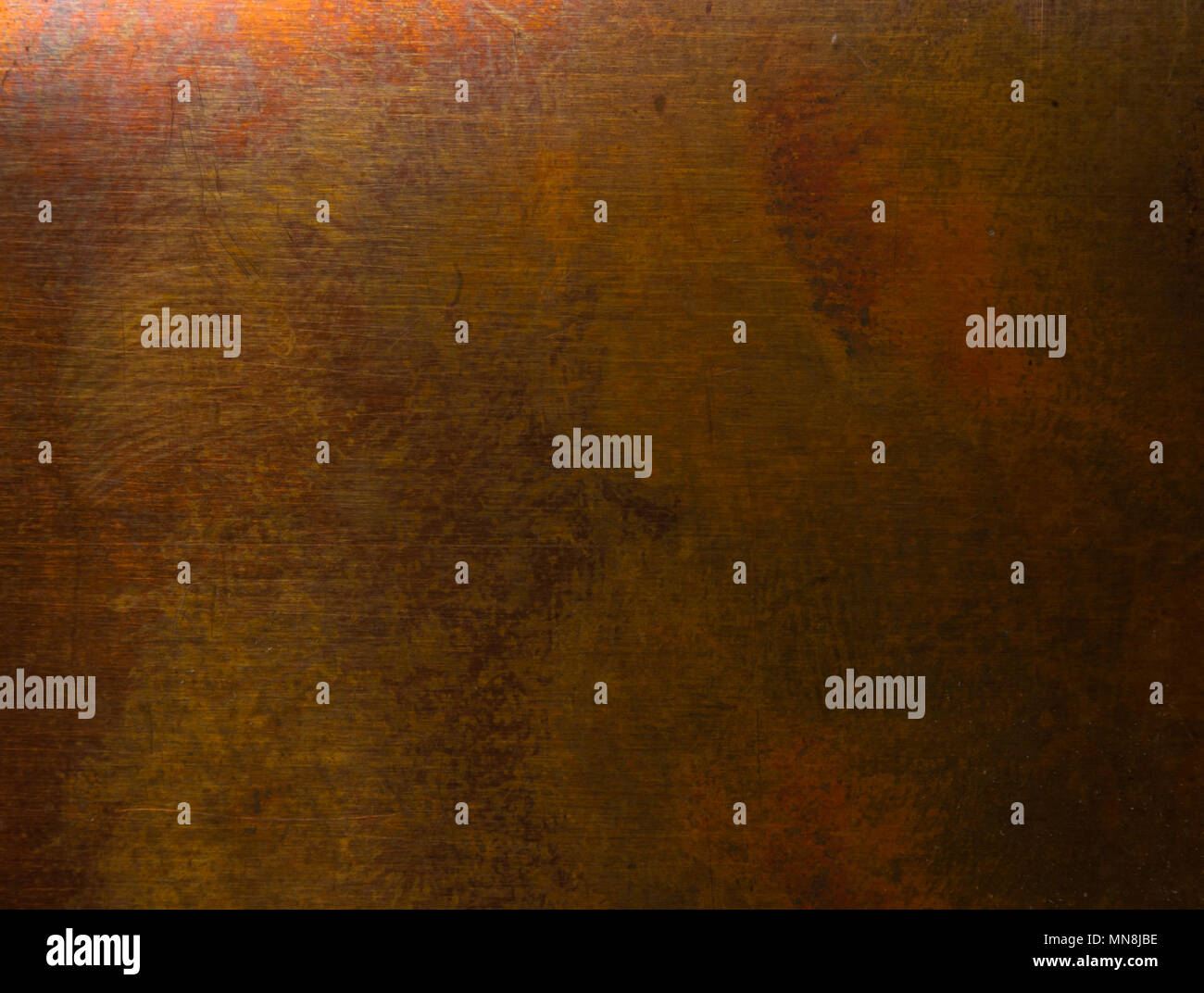 Aged copper plate texture, old worn metal background, close up Stock ...